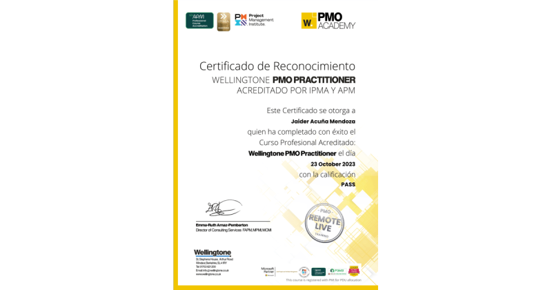 Jaider Acuña Mendoza on LinkedIn: PMO Practitioner (ES) • Jaider Acuña ... Jaider Acuña Mendoza on LinkedIn: PMO Practitioner (ES) • Jaider Acuña ...