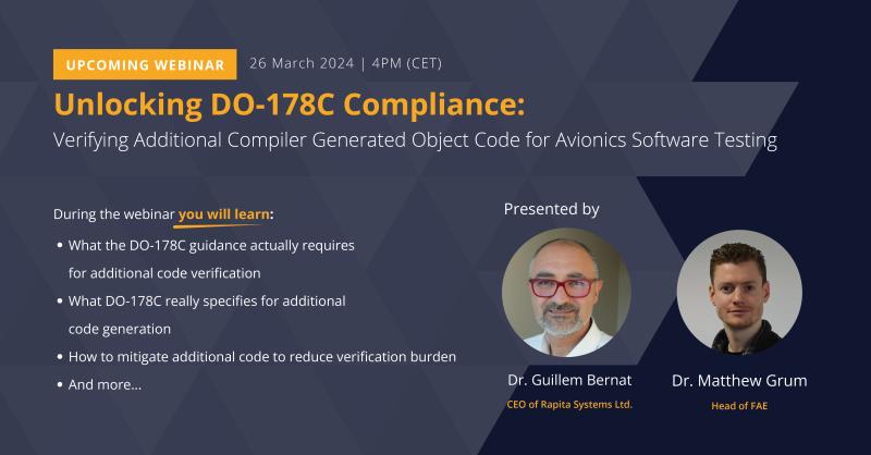 Register for webinar on DO-178C compliance | Rapita Systems posted on ... Register for webinar on DO-178C compliance | Rapita Systems posted on ...