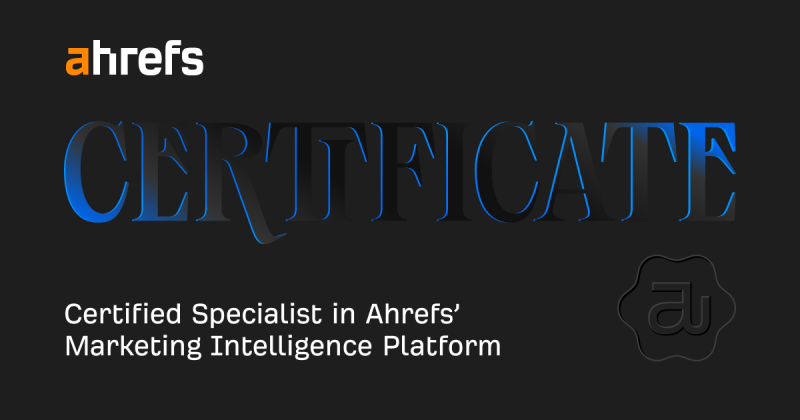 Alaa Akwan is officially certified by Ahrefs Academy | Alaa Akwan Alaa Akwan is officially certified by Ahrefs Academy | Alaa Akwan