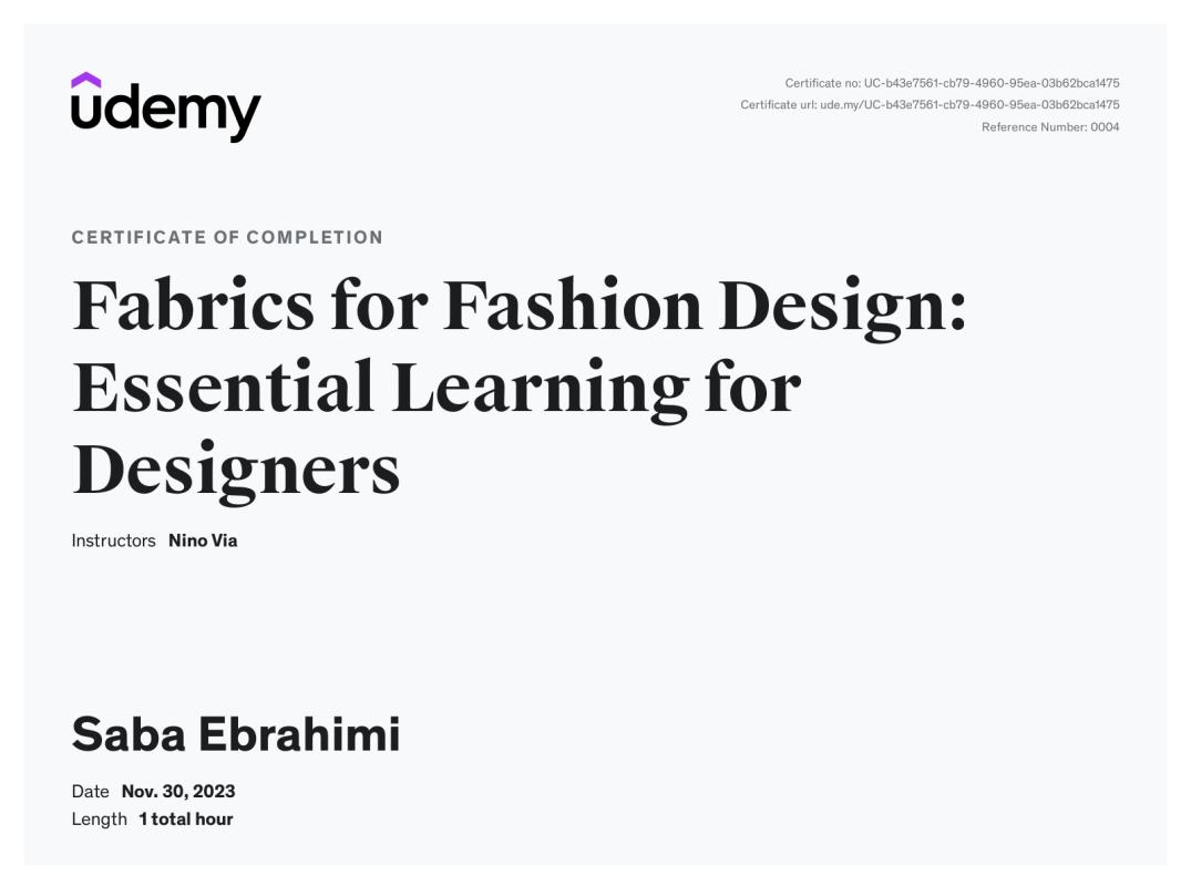 Saba Ebrahimi on LinkedIn: Udemy Course Completion Certificate Saba Ebrahimi on LinkedIn: Udemy Course Completion Certificate