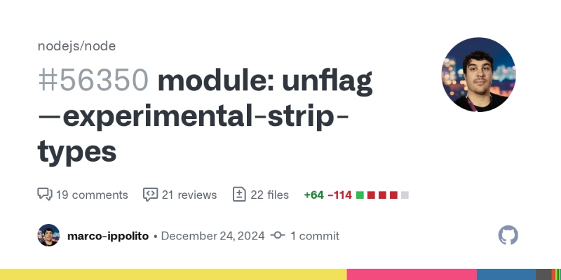 Ritvik Sethi on LinkedIn: module: unflag --experimental-strip-types by ... Ritvik Sethi on LinkedIn: module: unflag --experimental-strip-types by ...