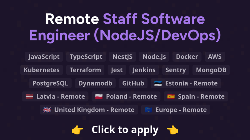 Remote Staff Software Engineer (NodeJS/DevOps) at Printify | RemoteYeah Remote Staff Software Engineer (NodeJS/DevOps) at Printify | RemoteYeah