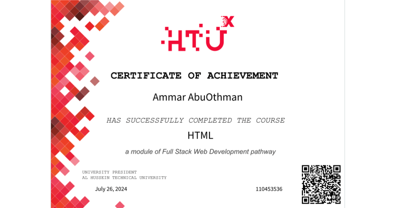 Ammar Abuothman on LinkedIn: HTML • Ammar AbuOthman • HTUx Ammar Abuothman on LinkedIn: HTML • Ammar AbuOthman • HTUx
