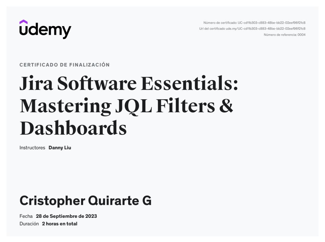 Udemy Course Completion Certificate | Cristopher Quirarte Gregory Udemy Course Completion Certificate | Cristopher Quirarte Gregory