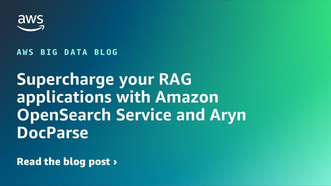 Supercharge your RAG applications with Amazon OpenSearch Service and ... Supercharge your RAG applications with Amazon OpenSearch Service and ...