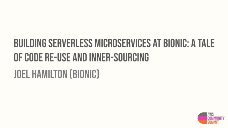 Joel Hamilton on LinkedIn: Building serverless microservices at Bionic ... Joel Hamilton on LinkedIn: Building serverless microservices at Bionic ...