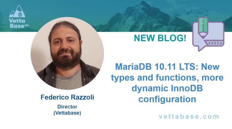 Sri Sakthivel M.D. on LinkedIn: MariaDB 10.11 LTS: New types and ... Sri Sakthivel M.D. on LinkedIn: MariaDB 10.11 LTS: New types and ...
