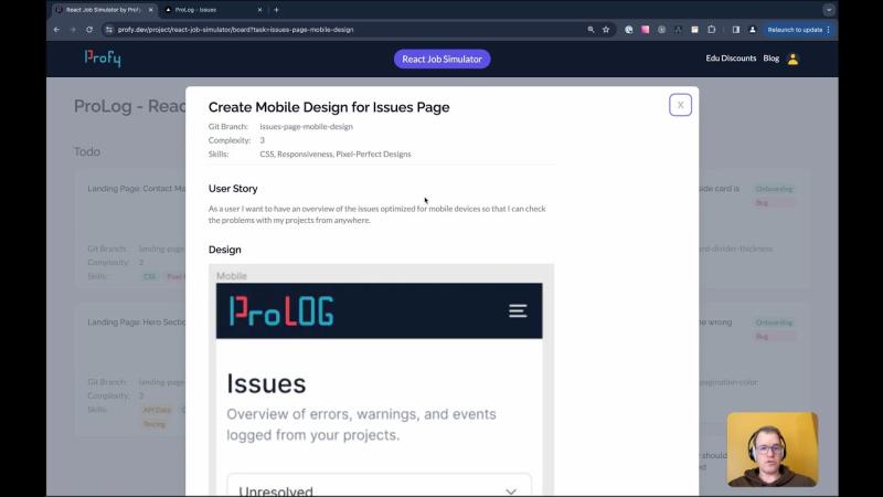 React Job Simulator - Mobile Design | Joshua Morgan React Job Simulator - Mobile Design | Joshua Morgan