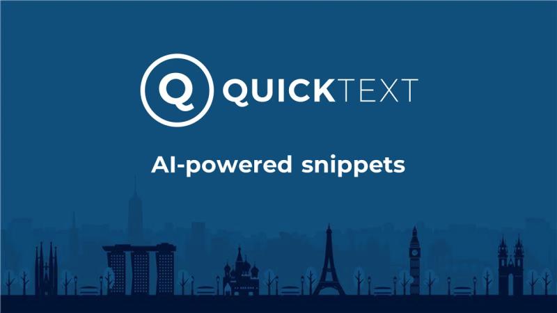 Anna Karas on LinkedIn: Quicktext hotel Chatbot launches Snippets feature. Anna Karas on LinkedIn: Quicktext hotel Chatbot launches Snippets feature.