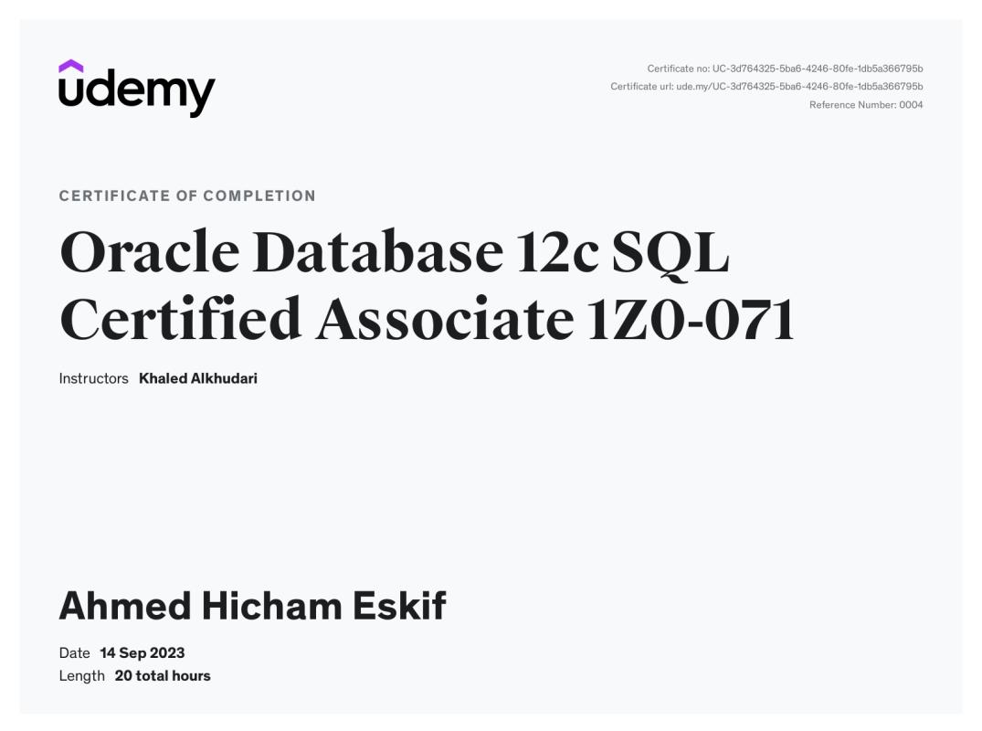 Ahmed Eskif on LinkedIn: Udemy Course Completion Certificate Ahmed Eskif on LinkedIn: Udemy Course Completion Certificate