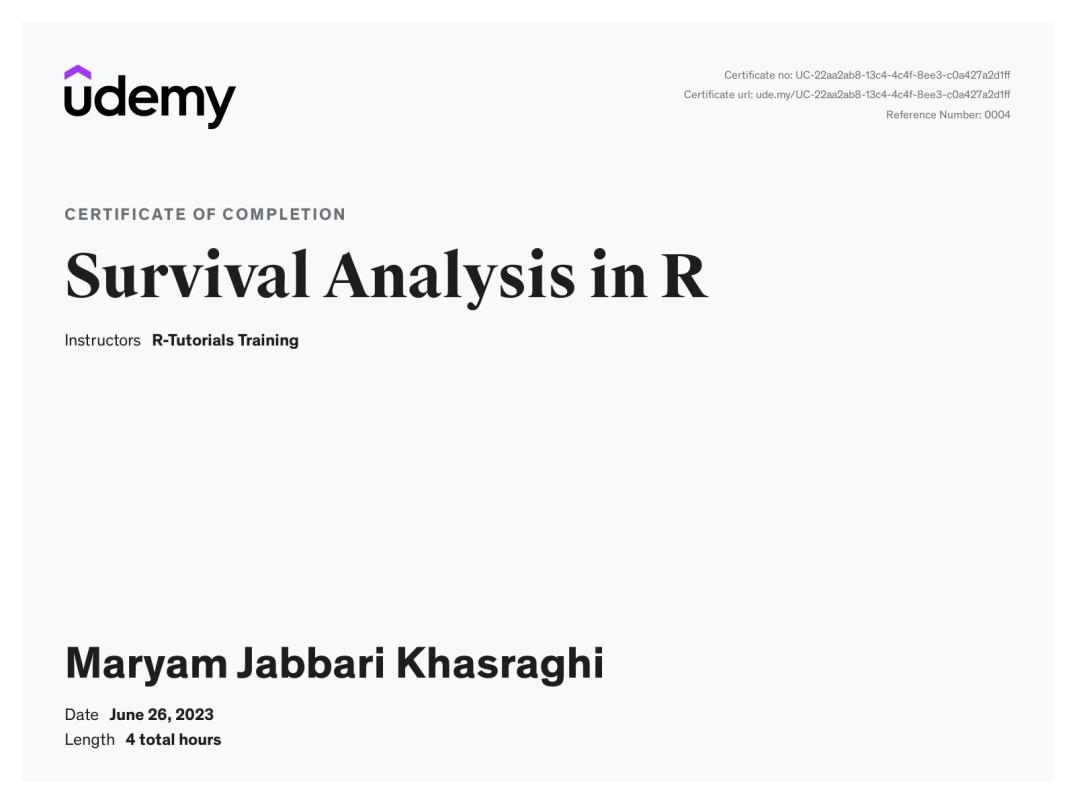 Maryam Jabbari Khasraghi on LinkedIn: Udemy Course Completion Certificate Maryam Jabbari Khasraghi on LinkedIn: Udemy Course Completion Certificate