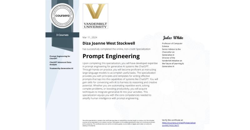 Diza Joanne West Stockwell on LinkedIn: Completion Certificate for ... Diza Joanne West Stockwell on LinkedIn: Completion Certificate for ...