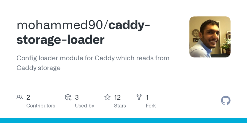 Mohammed Al Sahaf on LinkedIn: GitHub - mohammed90/caddy-storage-loader ... Mohammed Al Sahaf on LinkedIn: GitHub - mohammed90/caddy-storage-loader ...