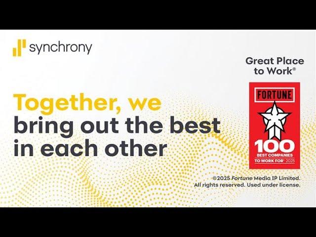 Pumped to share that Synchrony was named the #2 best company to work ... Pumped to share that Synchrony was named the #2 best company to work ...