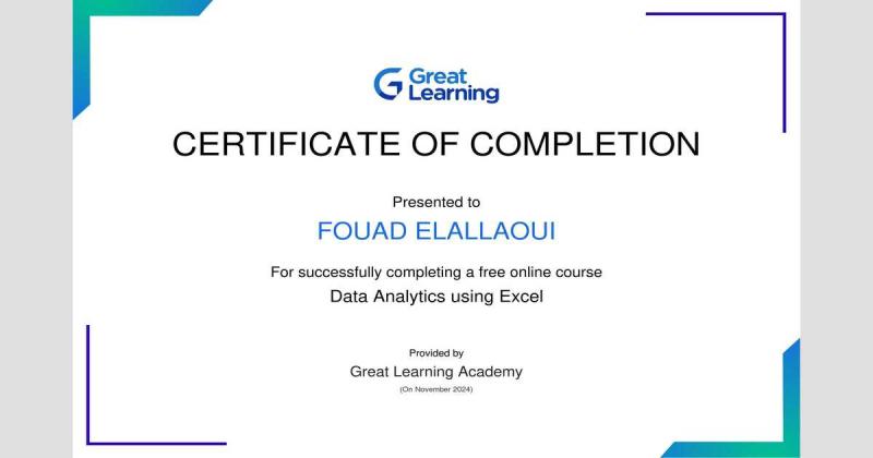 ELALLAOUI FOUAD on LinkedIn: Data Analytics using Excel course ... ELALLAOUI FOUAD on LinkedIn: Data Analytics using Excel course ...