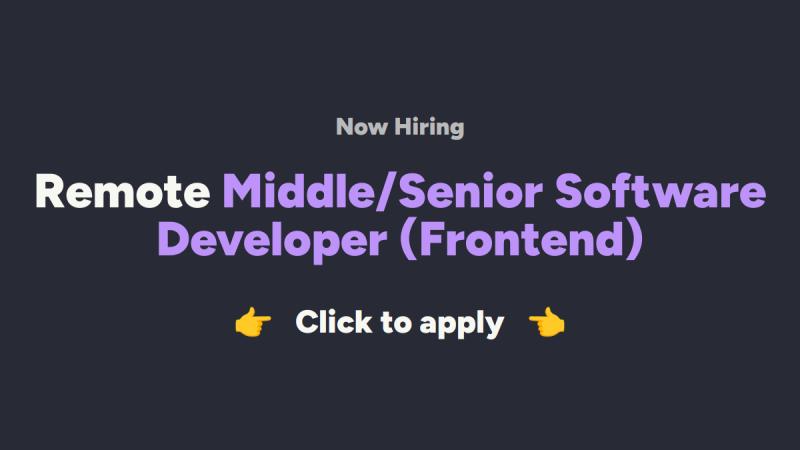 RemoteYeah on LinkedIn: Remote Middle/Senior Software Developer (Frontend) RemoteYeah on LinkedIn: Remote Middle/Senior Software Developer (Frontend)