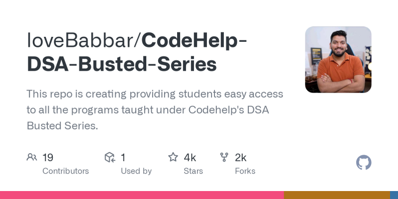 PIYUSH KESARWANI on LinkedIn: GitHub - loveBabbar/CodeHelp-DSA-Busted ... PIYUSH KESARWANI on LinkedIn: GitHub - loveBabbar/CodeHelp-DSA-Busted ...