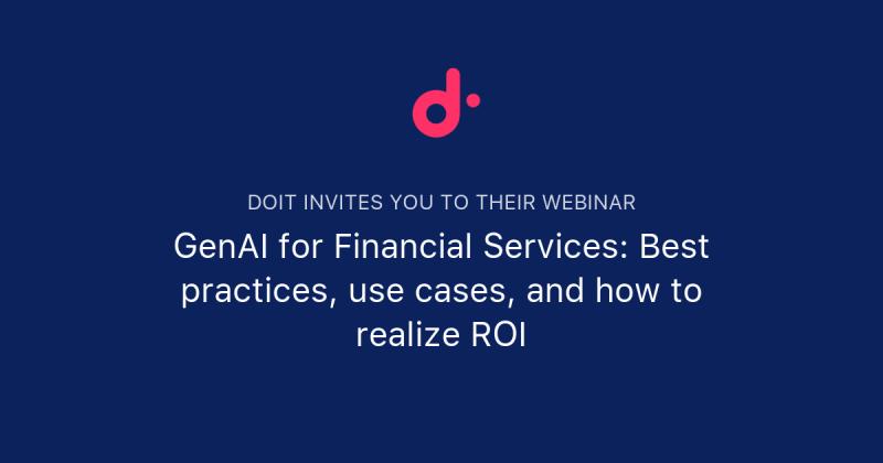 Anastasia Papadopoulou on LinkedIn: GenAI for Financial Services: Best ... Anastasia Papadopoulou on LinkedIn: GenAI for Financial Services: Best ...
