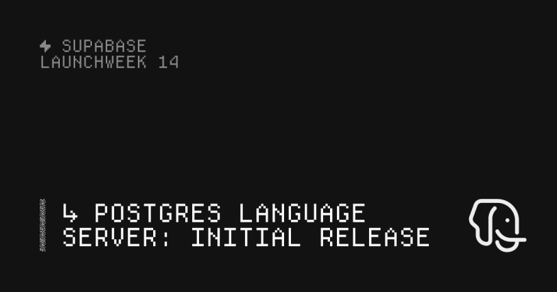 Postgres Language Server: Initial Release | Simon Vart Postgres Language Server: Initial Release | Simon Vart