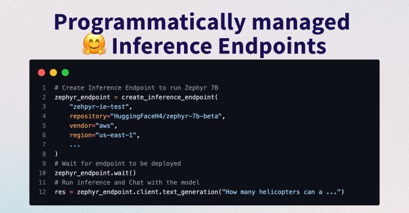 Jeff Boudier on LinkedIn: Programmatically manage 🤗 Inference Endpoints Jeff Boudier on LinkedIn: Programmatically manage 🤗 Inference Endpoints