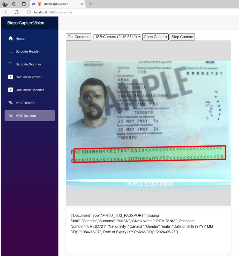 How to Integrate MRZ Recognition into a Blazor Web Application | Dynamsoft How to Integrate MRZ Recognition into a Blazor Web Application | Dynamsoft