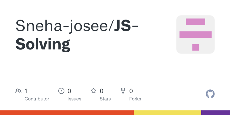 GitHub - Sneha-josee/JS-Solving | Sneha Jose GitHub - Sneha-josee/JS-Solving | Sneha Jose