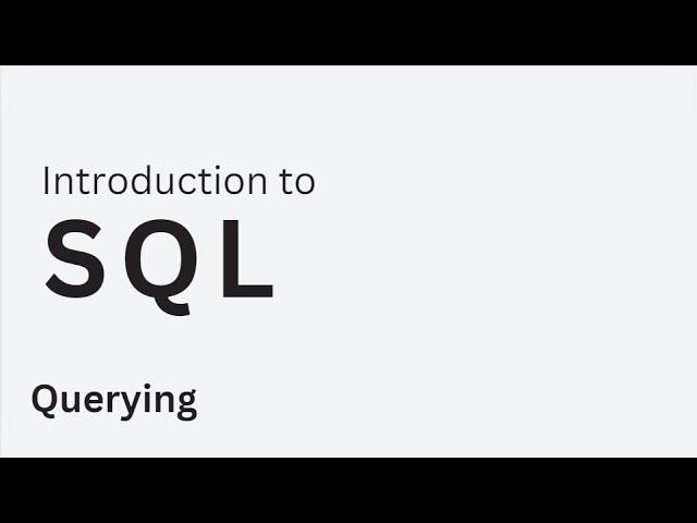 Abdul Rauf on LinkedIn: Introduction to SQL : Quering Abdul Rauf on LinkedIn: Introduction to SQL : Quering