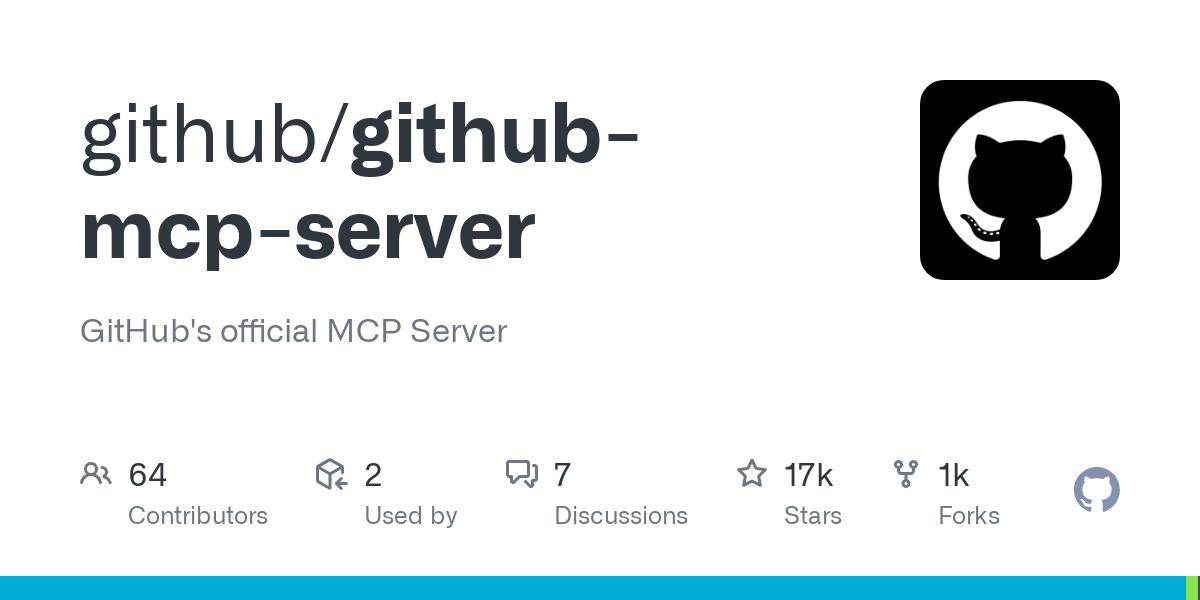 GitHub - github/github-mcp-server: GitHub's official MCP Server | Jens ... GitHub - github/github-mcp-server: GitHub's official MCP Server | Jens ...