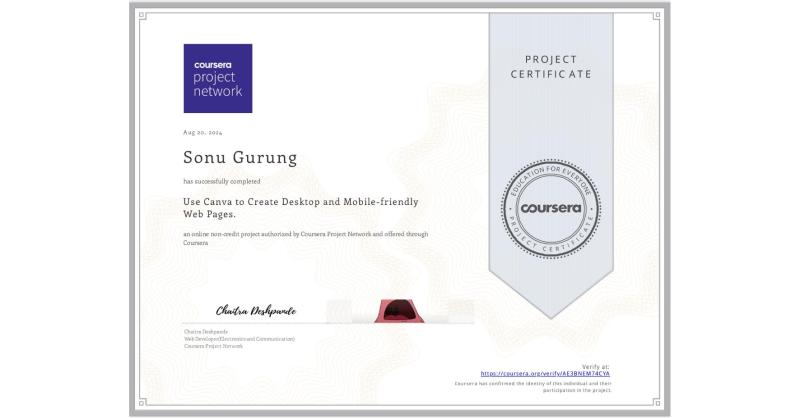 SONU GURUNG on LinkedIn: Completion Certificate for Use Canva to Create ... SONU GURUNG on LinkedIn: Completion Certificate for Use Canva to Create ...