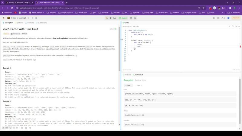 Sean Borland on LinkedIn: Cache With Time Limit Leetcode Problem Sean Borland on LinkedIn: Cache With Time Limit Leetcode Problem