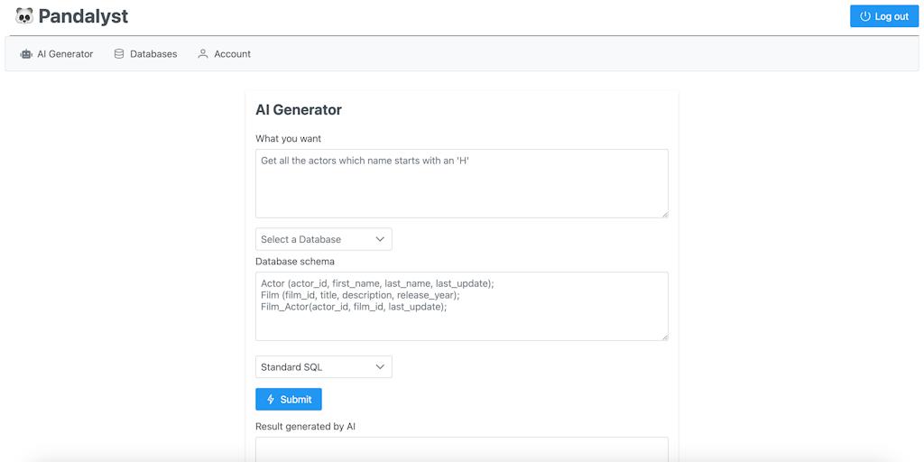 Pandalyst on LinkedIn: Pandalyst - Write SQL queries in seconds, not ... Pandalyst on LinkedIn: Pandalyst - Write SQL queries in seconds, not ...