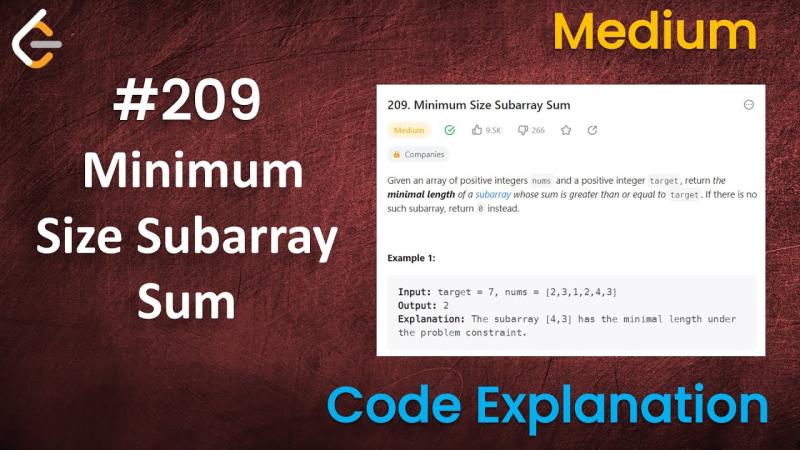 Algorithms Made Easy on LinkedIn: Minimum Size Subarray Sum | Leetcode ... Algorithms Made Easy on LinkedIn: Minimum Size Subarray Sum | Leetcode ...
