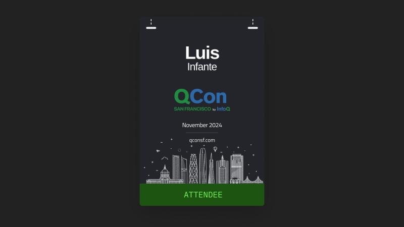 Luis Infante on LinkedIn: QCon San Francisco 2024 Luis Infante on LinkedIn: QCon San Francisco 2024