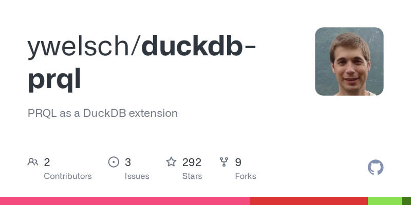 MotherDuck on LinkedIn: GitHub - ywelsch/duckdb-prql: PRQL as a DuckDB ... MotherDuck on LinkedIn: GitHub - ywelsch/duckdb-prql: PRQL as a DuckDB ...