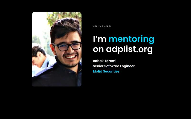 Babak Taremi on LinkedIn: Get mentored by Babak Taremi on ADPList Babak Taremi on LinkedIn: Get mentored by Babak Taremi on ADPList