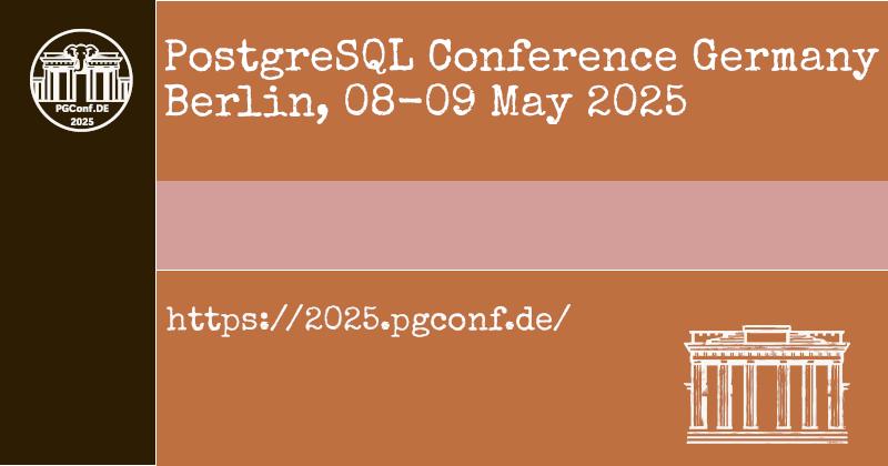 PostgreSQL Conference Germany 2025 | PostgreSQL Europe Diversity Task Force PostgreSQL Conference Germany 2025 | PostgreSQL Europe Diversity Task Force