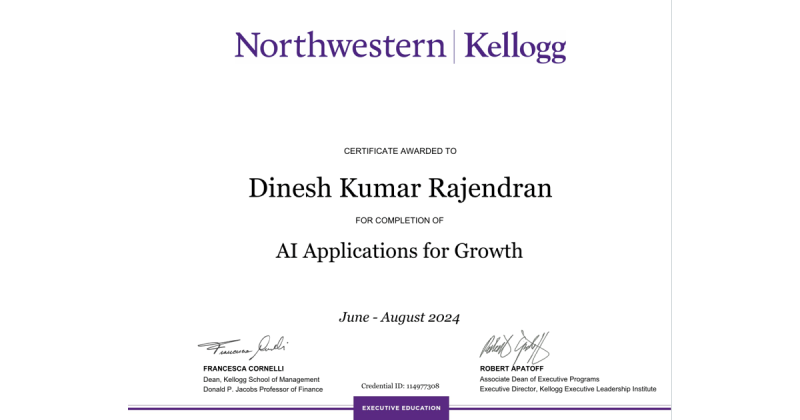 Dinesh Kumar Rajendran on LinkedIn: AI Applications for Growth • Dinesh ... Dinesh Kumar Rajendran on LinkedIn: AI Applications for Growth • Dinesh ...