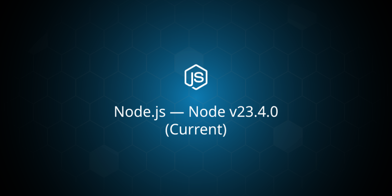 Node.js on LinkedIn: Node.js — Node v23.4.0 (Current) Node.js on LinkedIn: Node.js — Node v23.4.0 (Current)