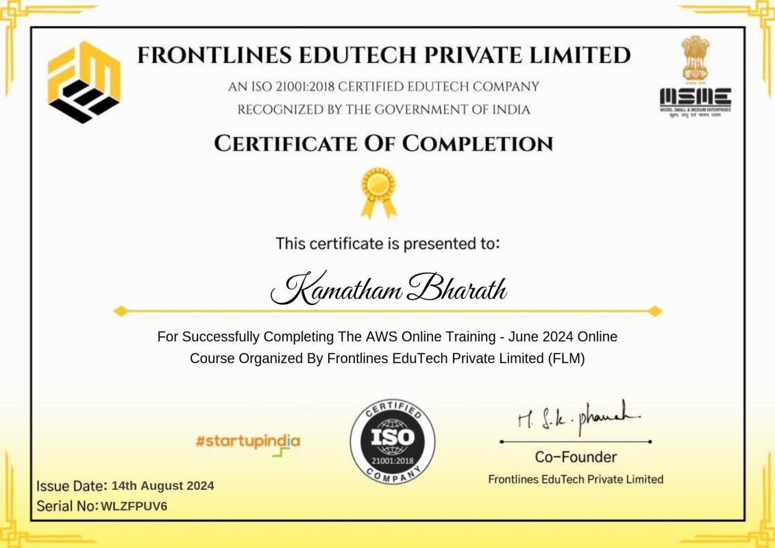 Bharath Kamatham on LinkedIn: #aws #cloudcomputing #certification # ... Bharath Kamatham on LinkedIn: #aws #cloudcomputing #certification # ...