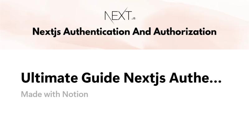 Abdifitah Abdulkadir on LinkedIn: Ultimate Guide Nextjs Authentication ... Abdifitah Abdulkadir on LinkedIn: Ultimate Guide Nextjs Authentication ...