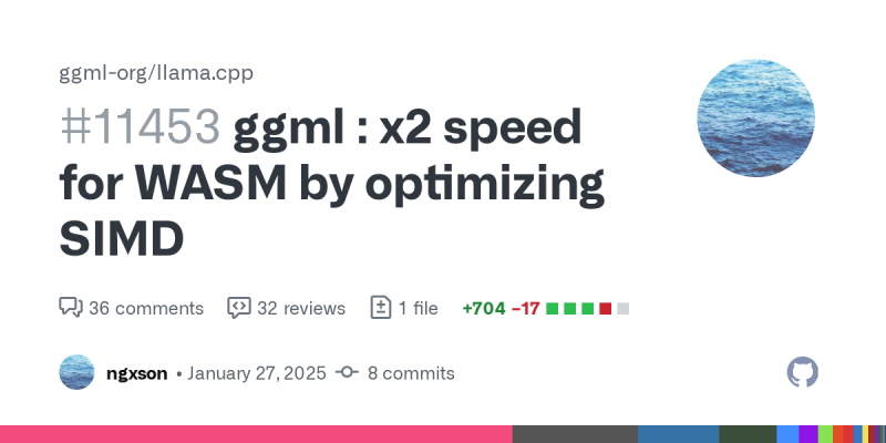 Robert Isaacs on LinkedIn: ggml : x2 speed for WASM by optimizing SIMD ... Robert Isaacs on LinkedIn: ggml : x2 speed for WASM by optimizing SIMD ...