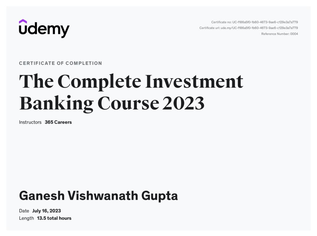 Ganesh Gupta MBA on LinkedIn: Udemy Course Completion Certificate Ganesh Gupta MBA on LinkedIn: Udemy Course Completion Certificate