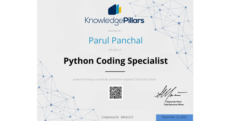Parul Panchal on LinkedIn: Python Coding Specialist • Parul Panchal ... Parul Panchal on LinkedIn: Python Coding Specialist • Parul Panchal ...