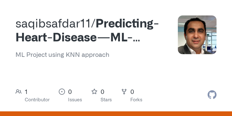 Saqib Safdar on LinkedIn: GitHub - saqibsafdar11/Predicting-Heart ... Saqib Safdar on LinkedIn: GitHub - saqibsafdar11/Predicting-Heart ...