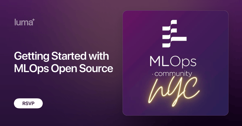 Vivek Kuppili on LinkedIn: Getting Started with MLOps Open Source · Luma Vivek Kuppili on LinkedIn: Getting Started with MLOps Open Source · Luma