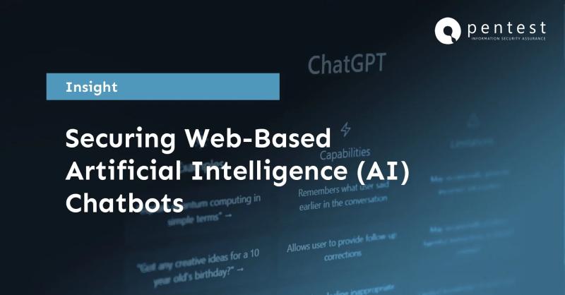 Pentest Limited on LinkedIn: Securing Web-Based AI Chatbots | Pentest ... Pentest Limited on LinkedIn: Securing Web-Based AI Chatbots | Pentest ...