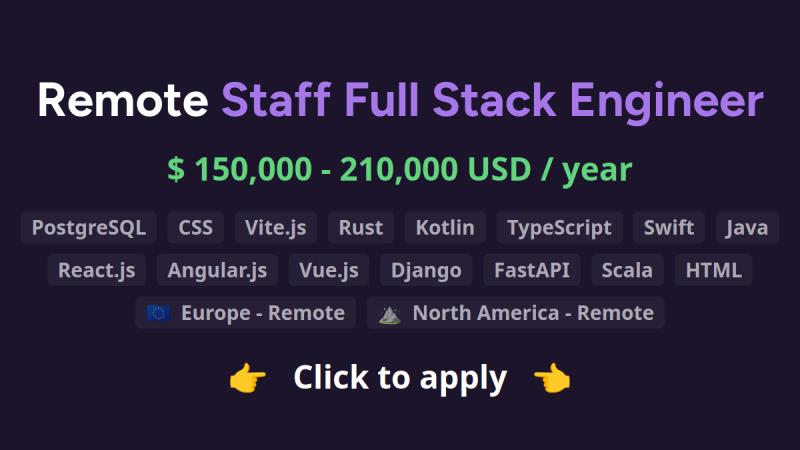 RemoteYeah on LinkedIn: Remote Staff Full Stack Engineer at HumanSignal RemoteYeah on LinkedIn: Remote Staff Full Stack Engineer at HumanSignal