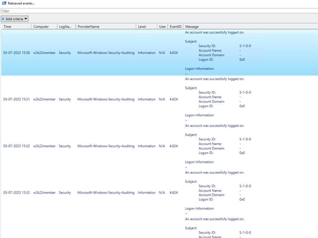 Searching Windows Event Logs using PowerShell | Harm Veenstra Searching Windows Event Logs using PowerShell | Harm Veenstra