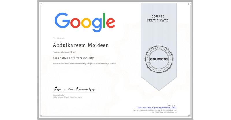 Abdul Kareem Kalmata Moideen on LinkedIn: Completion Certificate for ... Abdul Kareem Kalmata Moideen on LinkedIn: Completion Certificate for ...