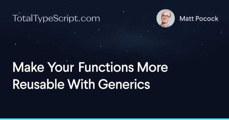 Ryan Elainska on LinkedIn: Make Your Functions More Reusable With Generics Ryan Elainska on LinkedIn: Make Your Functions More Reusable With Generics